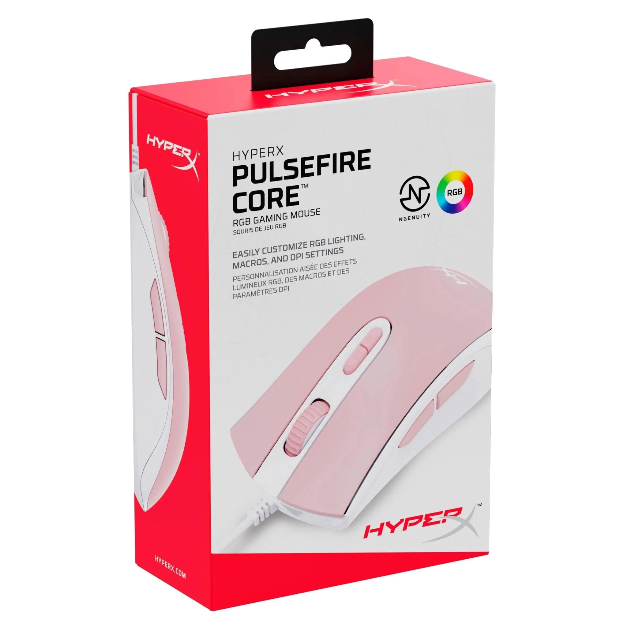 HyperX Pulsefire Core RGB Gaming Mouse (White Pink) – IT Warehouse